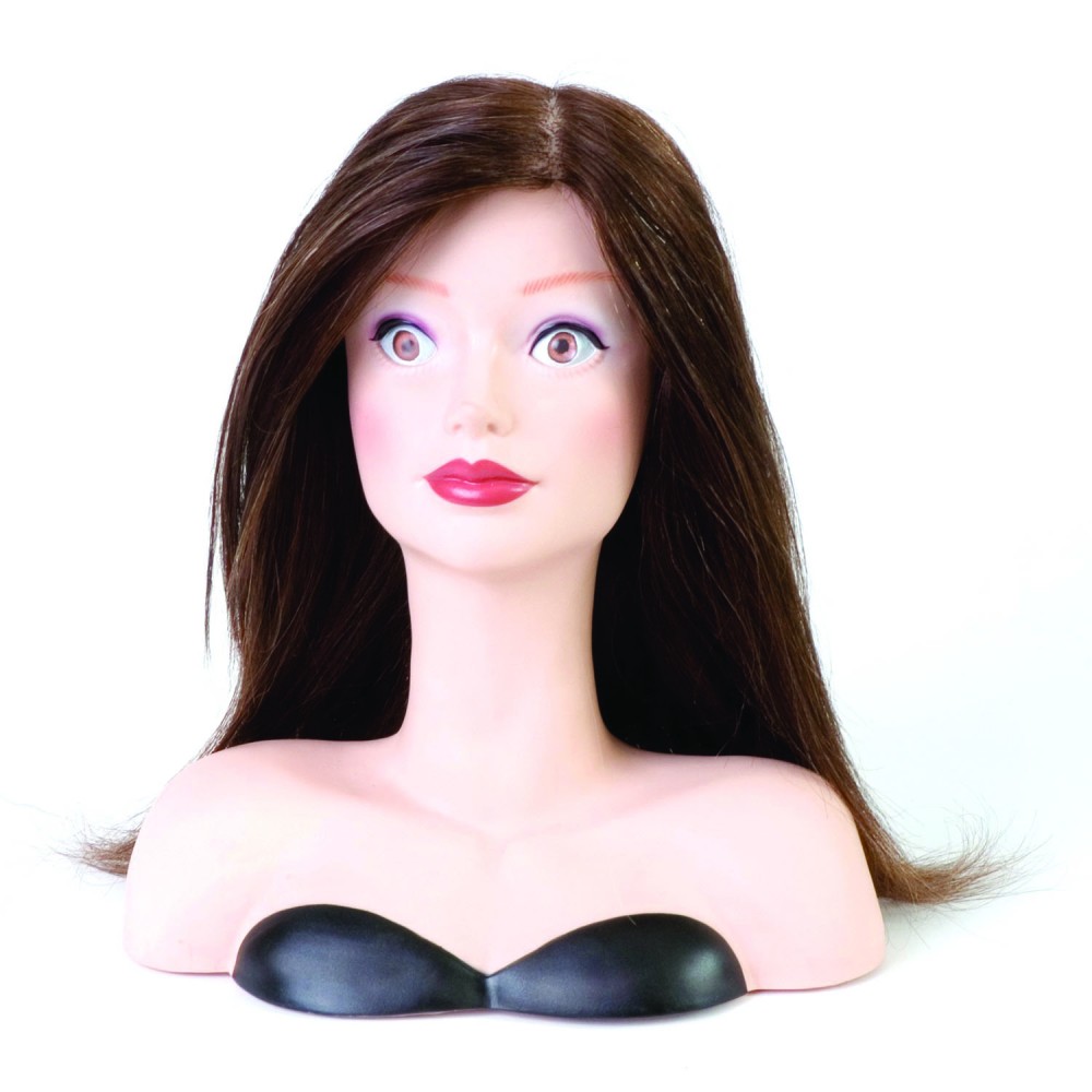 Human Hair Mini Mannequin Head with Shoulders at American Dream Extensions
